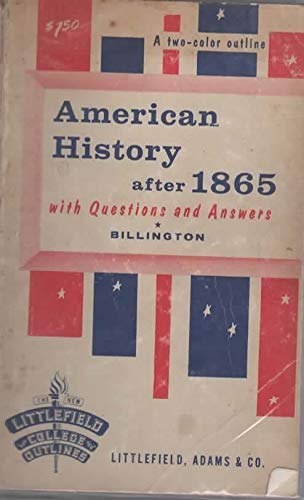 AMERICAN HISTORY AFTER 1865: Ray Allen Billington: Amazon.com: Books