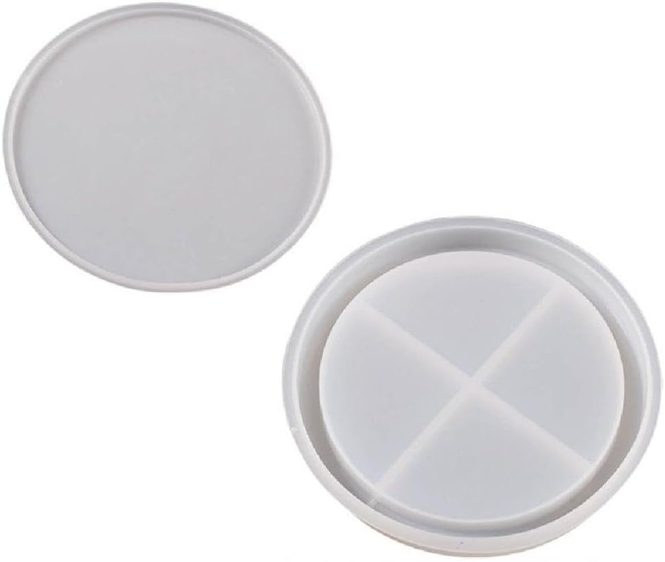 Amazon.com: Heart Round-Star Silicone Resin Mold Coaster Shaker Epoxy ...