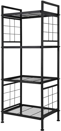 Amazon.com: SONGMICS 4-Tier Storage Rack, Bathroom Shelf, Extendable ...