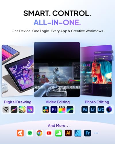 TOUR BOX Elite Plus All-in-Creative Console, Bluetooth Programmable ...