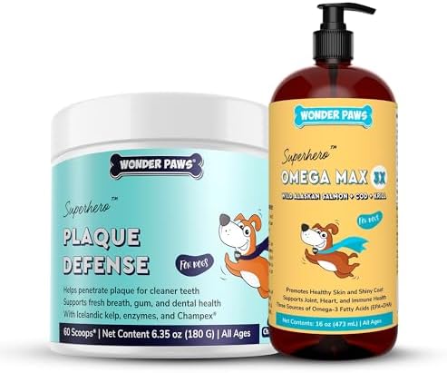 Amazon.com: WONDER PAWS Plaque Defense Powder Plus Omega Max Fish Oil ...