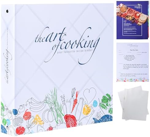 Amazon.com: Recipe Binder with Plastic Sleeves - 3 Ring Family Recipe ...