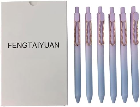 Amazon.com: Fengtaiyuan Stylish Gradient Color Pen, Black Ink, 0.5mm ...