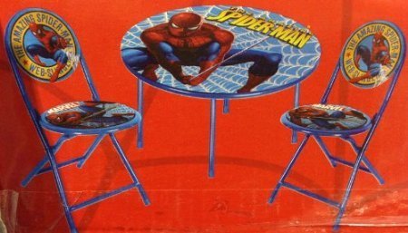 The Amazing Spider-Man Spiderman 3-Piece Folding Table & Chair Set ...