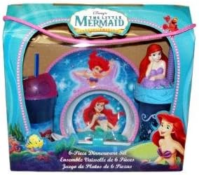 6 PCs Disney Little Mermaid Dinnerware set : Ariel Dinnerware : Amazon ...