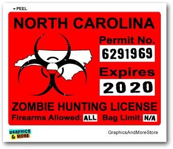 Amazon.com - Graphics and More North Carolina NC Zombie Hunting License ...