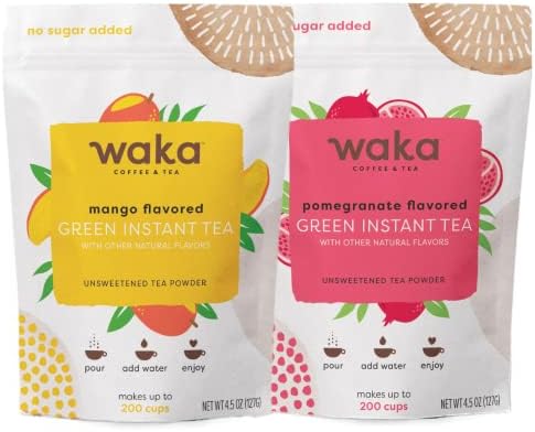 Amazon.com : Waka — Unsweetened Instant Tea Powder 2-Bag Combo — 100% ...