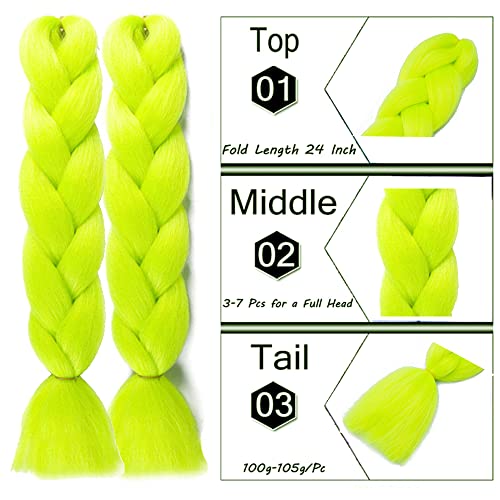 Colorfulpanda 3ps/pack 24inch Box Braid Hair Extensions,Synthetic Jumbo ...