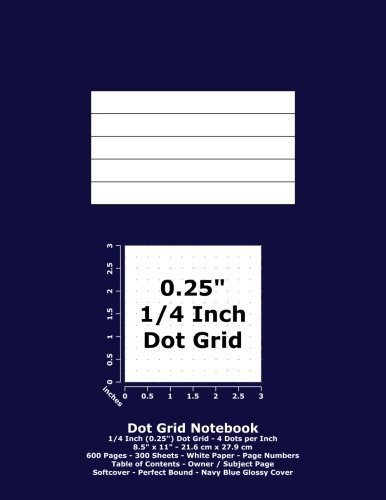 Amazon.com: Dot Grid Notebook: 0.25 Inch (1/4") Dotted Grid; 8.5" x 11 ...