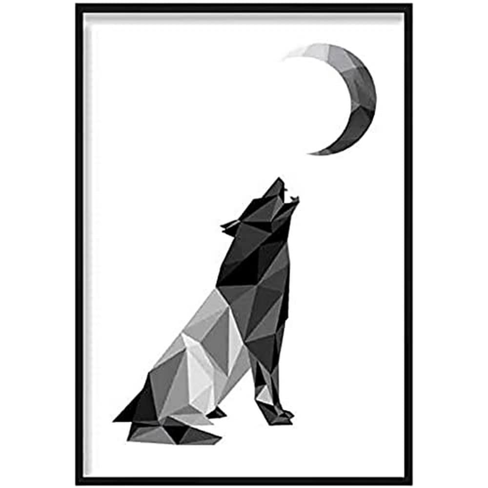 Geometric Wolf Howling