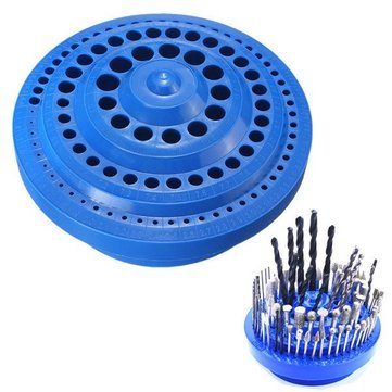 Generic 100 Holes Drill Bit Storage Case Multifunctional Plastic Round ...