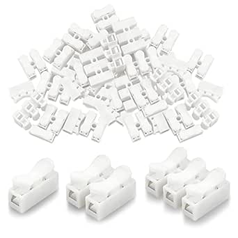 Boloest 100pcs Spring Wire Connectors, Cable Clamp Self-Locking Joiners ...