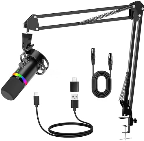 Amazon.com: ZealSound XLR/USB Dynamic Microphone for Gaming Podcast,Mic ...