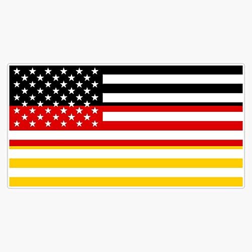 Amazon.com: German American Flag Design Sticker Bumper Sticker Vinyl ...
