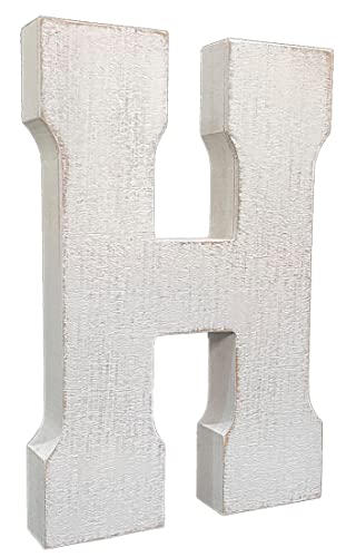 Snapklik.com : ABELOTS Large Wood Letter Distressed White Wash Alphabet ...