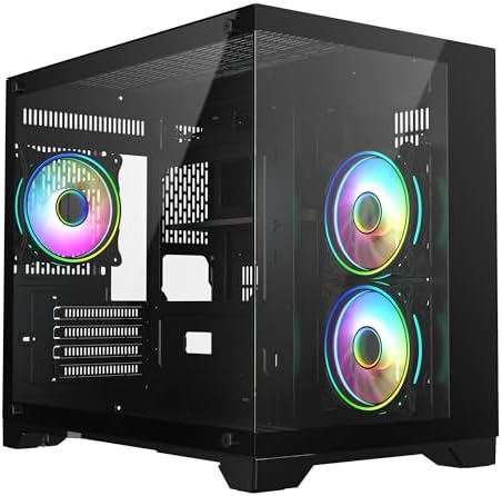 GameMax Infinity Mid-Tower ATX PC Gaming Case With 6 x Dual-Ring ARGB ...