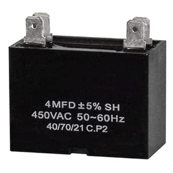 Mini Split Capacitor - 4 mfd 4 uf - 450V - 4 Terminal - 50/60HZ: Amazon ...