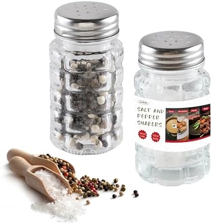 Amazon.com: Salt and Pepper Shakers, JJOO Glass Salt Shaker with ...