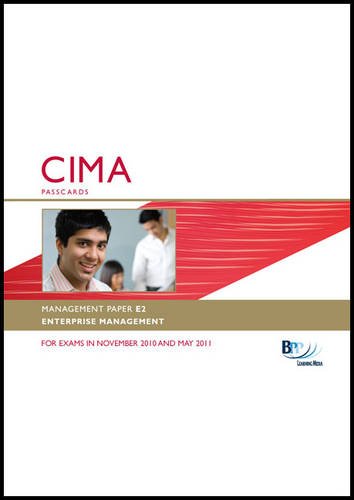Buy CIMA - E2: Enterprise Management: Management paper E2: Passcards ...