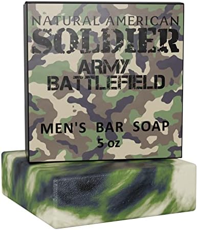 Amazon.com: NATURAL AMERICAN SOLDIER Men’s Bar Soap – ARMY BATTLEFIELD ...