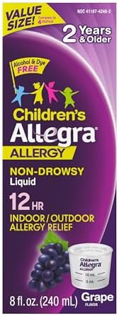 Amazon.com: Allegra Children's 12-Hour Allergy Relief Liquid, Non ...