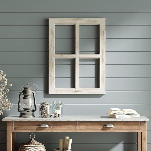 WILDWOOD Wooden Wall Rustic Window Frame, Farmhouse Window Wall Decor ...