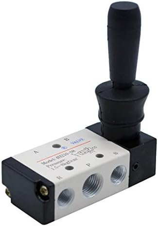 MAYMII 4H210-085 Way Pneumatic Air Hand Lever Operated Valve Solenoid Valve Port 1/4" Manual ...