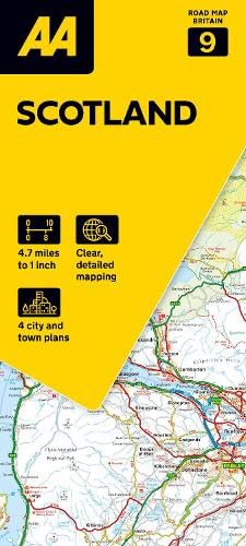 Road Map Scotland (AA Road Map Series 9) (AA Road Map Britain) Map ...