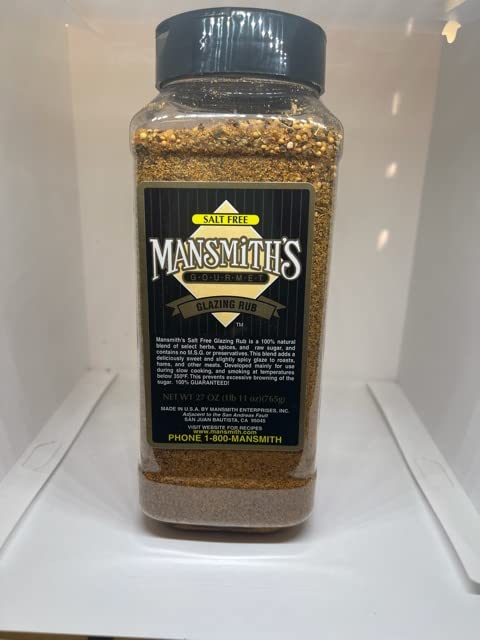 Amazon.com : Mansmith's Glazing Rub (Salt Free), 27 oz. : Grocery ...