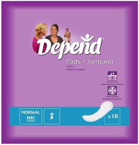 Depend Incontinence Pads Normal 16 : Amazon.co.uk: Health & Personal Care