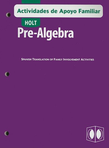 Amazon.com: Pre-Algebra, Grades 6-8 Spanish Family Involvement ...