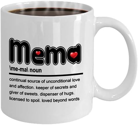Amazon.com: Mema Coffee Mug, Gift for Mema Gift Bag, Mema Mug, My Favorite People Call Me Mema ...