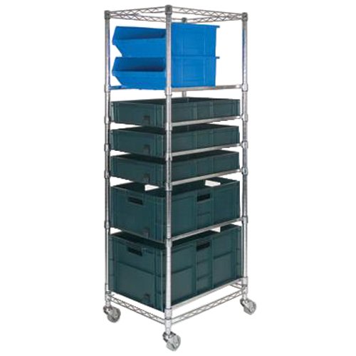 Action Handling BC6220 Euro Box Cart for 220 mm Box, 6 Tier, 480 mm W x ...