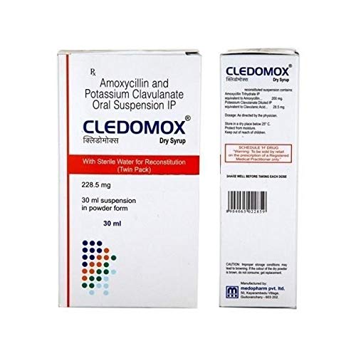 Cledomox 228.5mg - Bottle of 30ml Dry Syrup : Amazon.in: Health ...