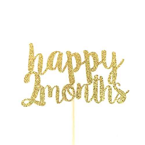 Amazon.com: Atelier Elegance Happy 2 Months Cake Topper, 2 Months ...