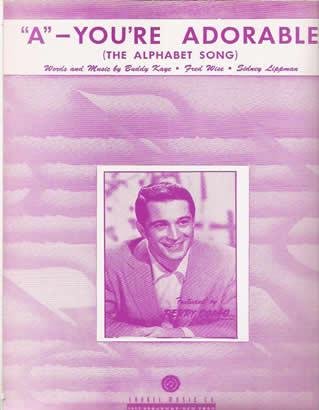 Amazon.com: A - You're Adorable (The Alphabet Song) Vintage Sheet Music ...