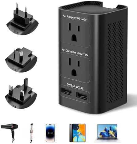 Amazon.com: 220V to 110V Voltage Converter US to Europe, Universal ...