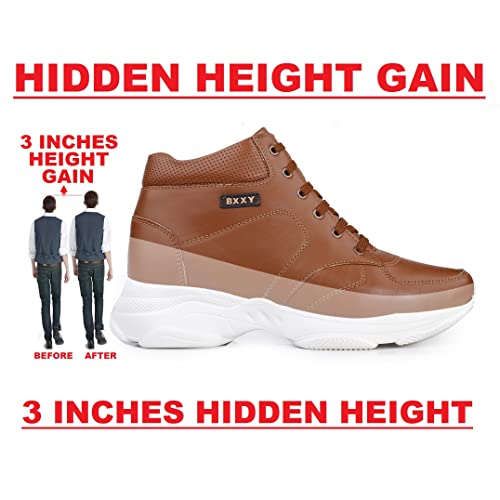 Men's 3 Inch Hidden Height Increasing Casual Sneaker Laceup and Light ...