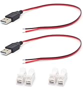 Amazon.com: ELNONE 2PCS USB Female Pigtail 2 Wire,0.3M/1Ft 20AWG USB 2. ...