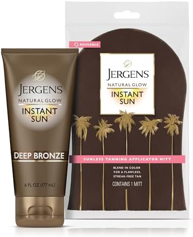 Amazon.com: Jergens Natural Glow Instant Sun Bundle: Deep Bronze ...