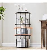 Amazon.com: ALLSTAND Rotating Bookshelf, 4 Tier Spinning Bookshelf ...