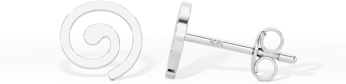 Heather Needham Silver Swirl Stud Earrings in Sterling Silver - Swirl ...