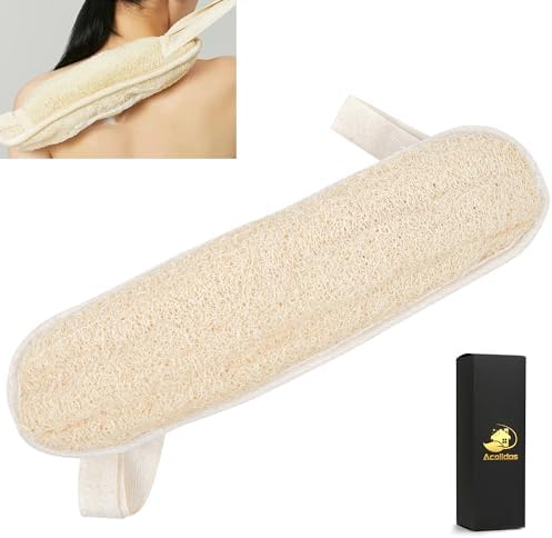 Amazon.com : Natural Loofah Back Scrubber Long loofa for Shower Bath ...