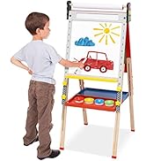 Amazon.com: Wooden Easel for Kids 3 in 1 Kids Easel with Paper Roll ...