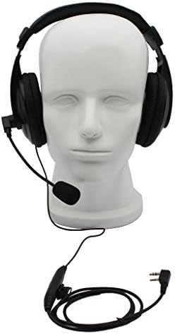Amazon.com: Two Way Radio Overhead Headsets Headphones with Boom Mic is ...