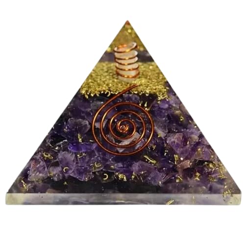 Buy Valley Gold Amethyst Orgone Pyramid, Copper Quartz Radiation EMF ...