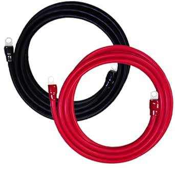 Amazon.co.jp: KAUSMEDIA R22-8s 500cm バッテリーケーブル KIV 22sq ケーブル 5m 圧着 丸形 端子8mm バッテリー 並列 インバータ 電気機器用 ...