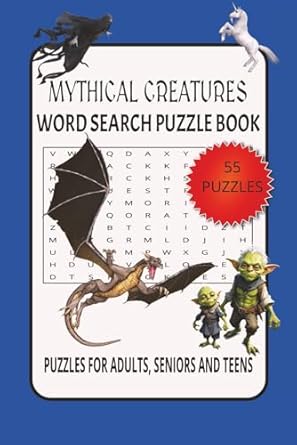 Mythical Creatures word search puzzle book: 55 Word Search Puzzles ...