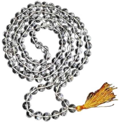 QUARA Gems Sphatik Mala 108 Beads Original Certified Crystal Quartz ...