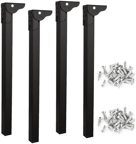 Amazon.com: LDHHYH 4 Pack 400mm / 16 inch Folding Table Legs, Metal ...